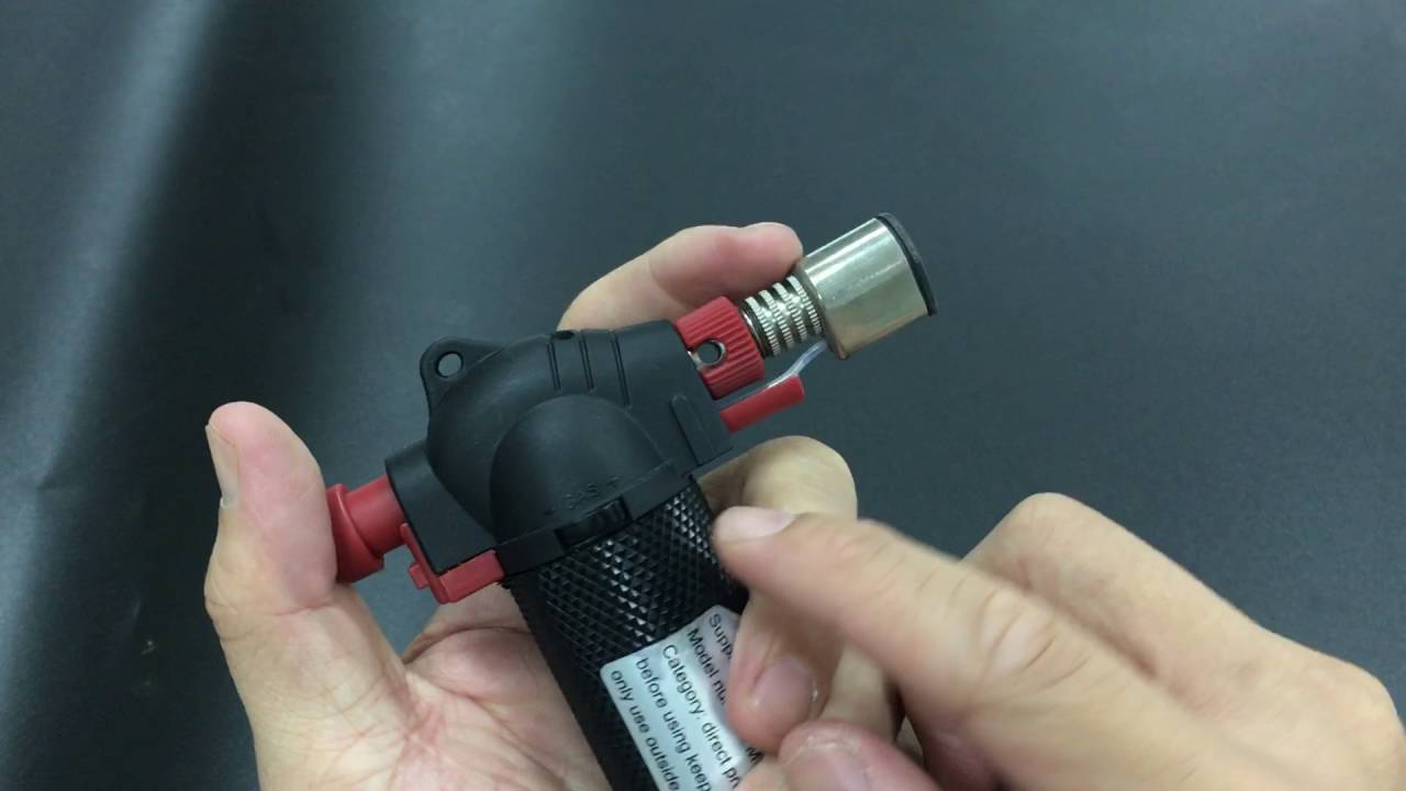 A-HOT Gas Micro Kitchen Torch MT-820 demonstration - YouTube