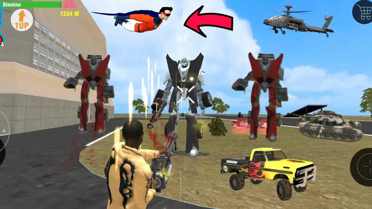 Real Gangster Crime (Real Hero Fight Car Robot on Army Base) Car Robot ...