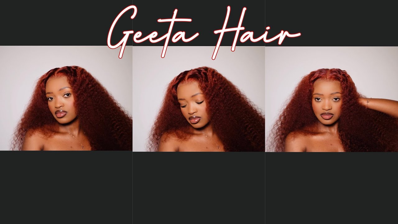 BOMB REDDISH BROWN CURLY WIG EASY INSTALL! NATURAL HAIRLINE FT.Geeta ...