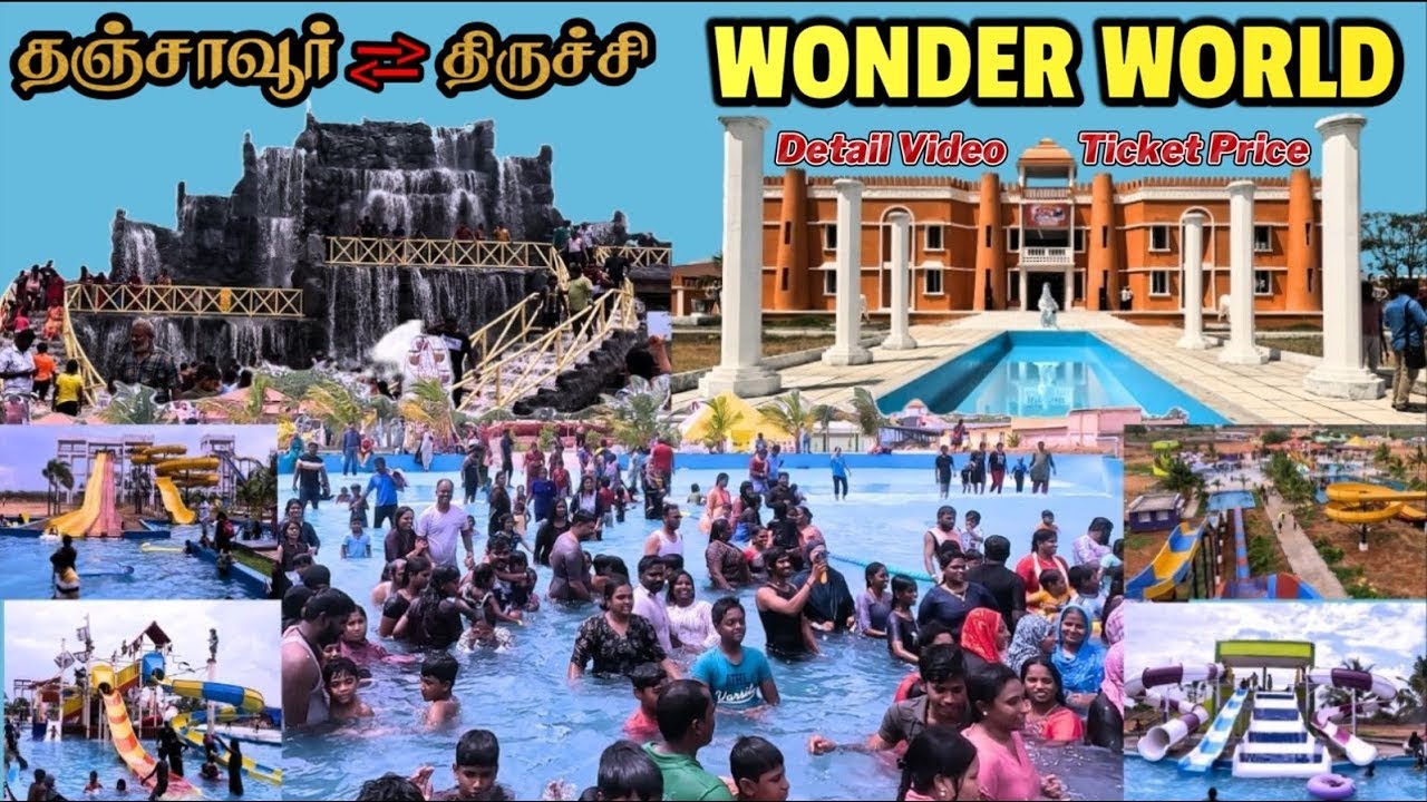 ₹700 ரூபாய்க்கு worthதா?NEW THEME PARK IN TRICHY NH| WONDER WORLD WATER ...