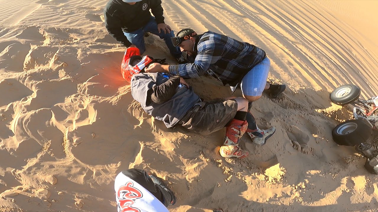 GNARLY CRASH IN GLAMIS DUNES Quad vs Sandrail | DIRT BIKE DIARIES EP ...