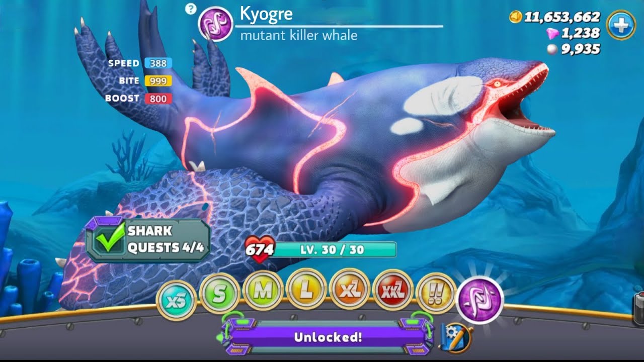 NEW MUTANT KILLER WHALE CONCEPT! KYOGRE - Hungry Shark World - YouTube