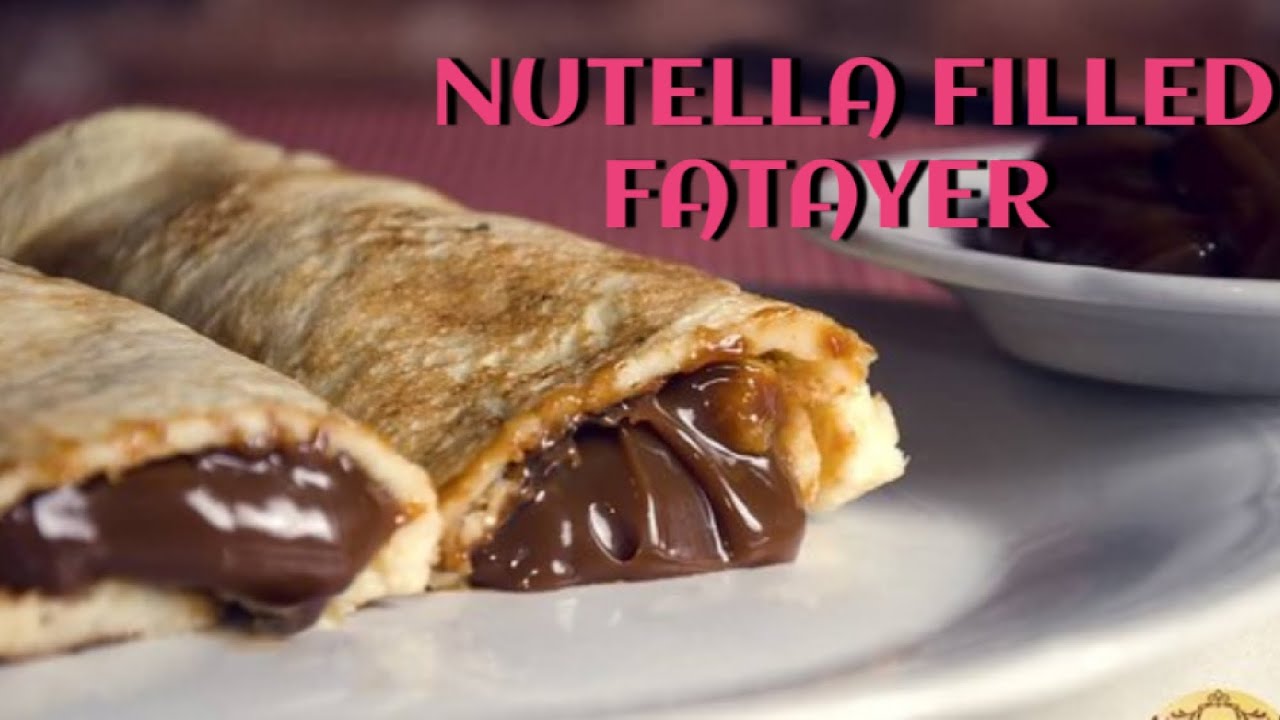 Nutella filled fatayer || fatayer recipe || fatayer arabic food ...