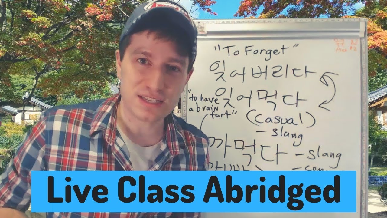 The Verb Ending ~버리다 | Live Class Abridged - YouTube