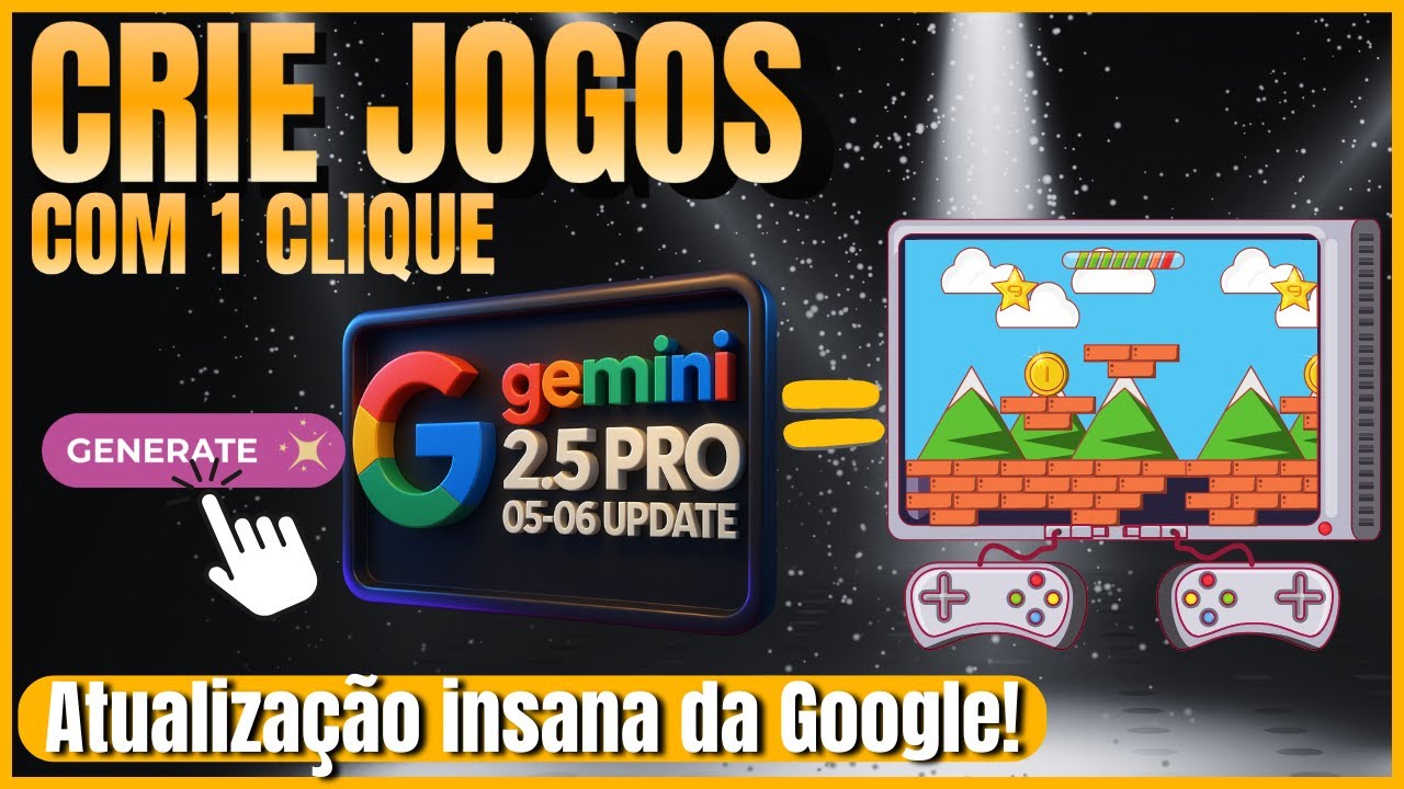Google lança IA que cria jogos com 1 comando! Sem programar NADA (Nova ...