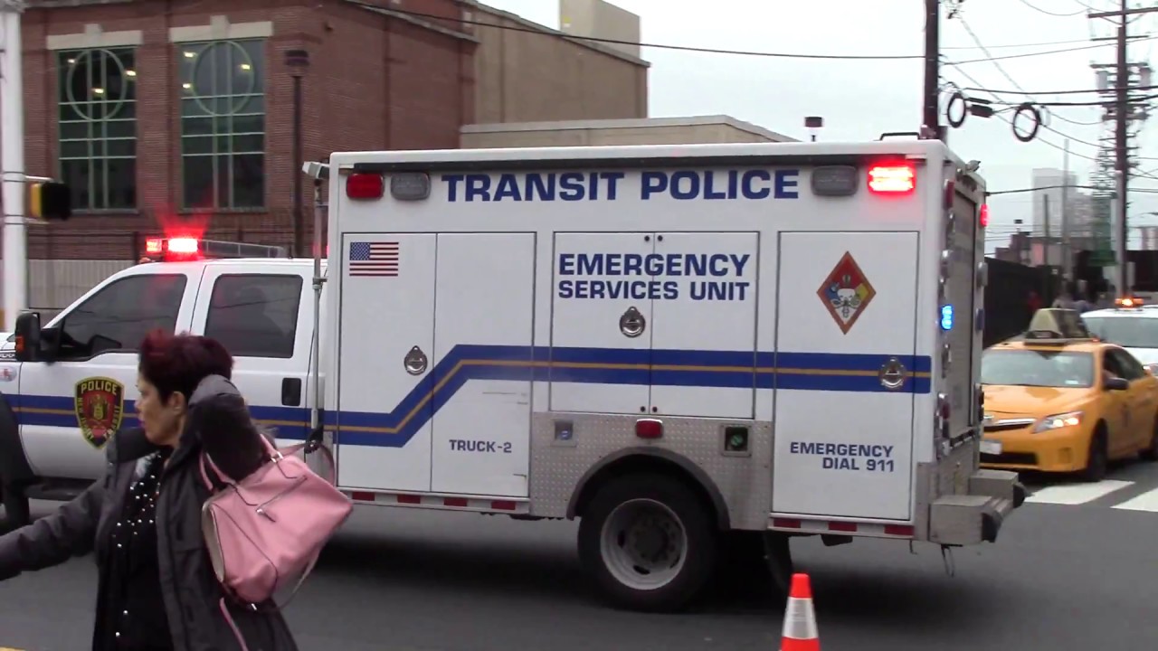 New Jersey Transit Police Emergency Service Unit (ESU) Responding - YouTube