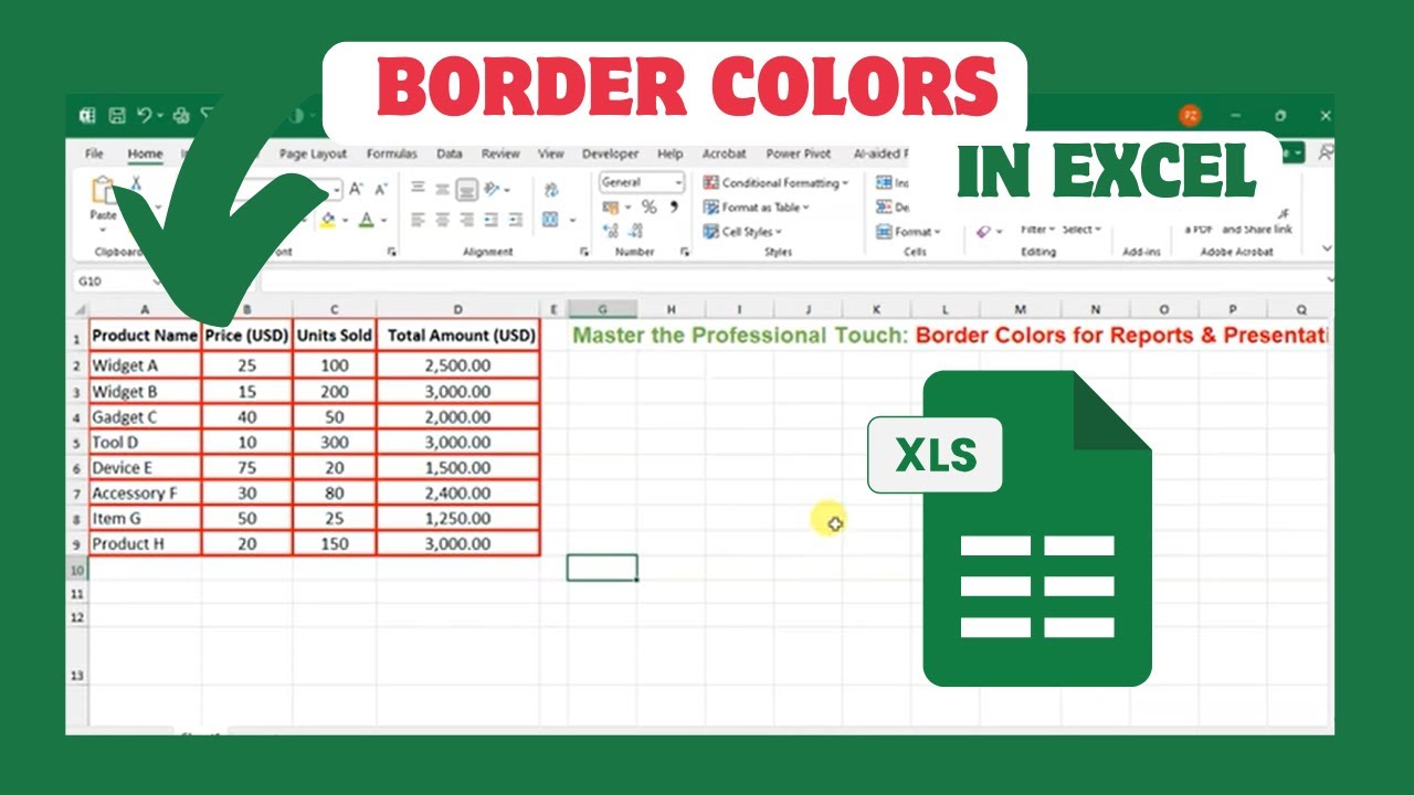 Master the Professional Touch Border Colors for Reports & Presentations ...