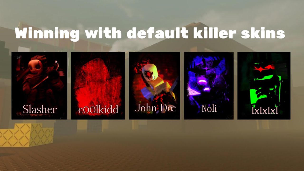 Winning with all default killer skins! - YouTube
