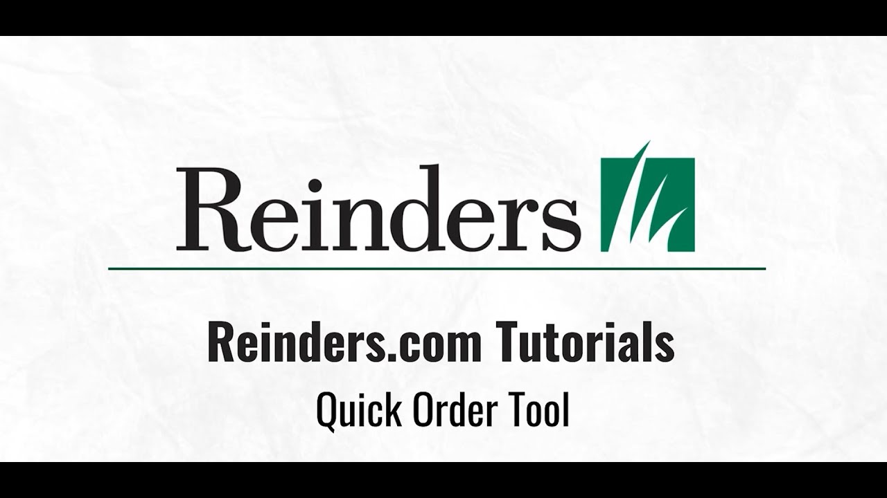 Tutorial Video - Quick Order Tool - YouTube