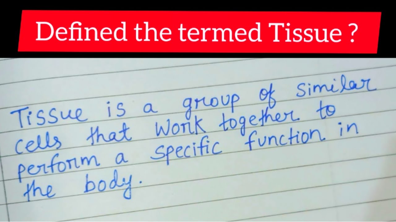 Defined the termed " Tissue " - YouTube