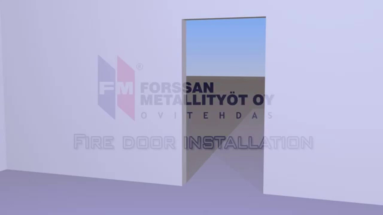 Fire door installation animation - YouTube