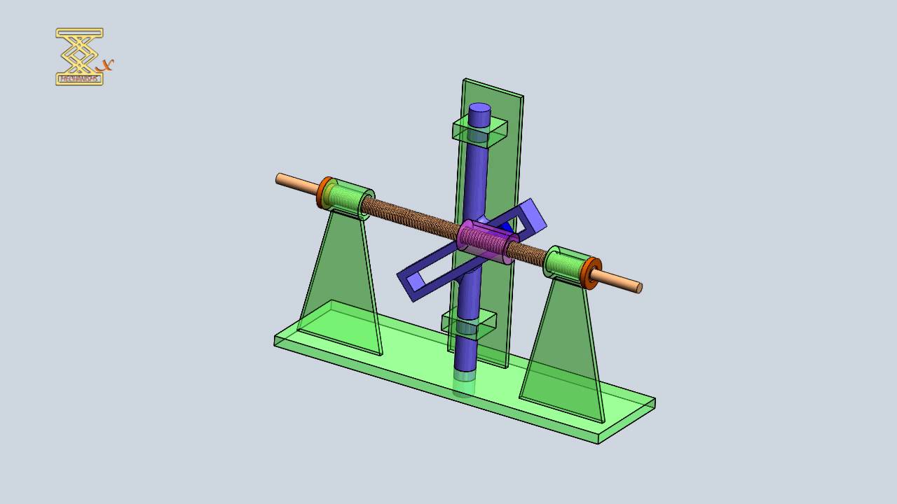 Screw-Wedge Translational Slotted-Link Mechanism - YouTube