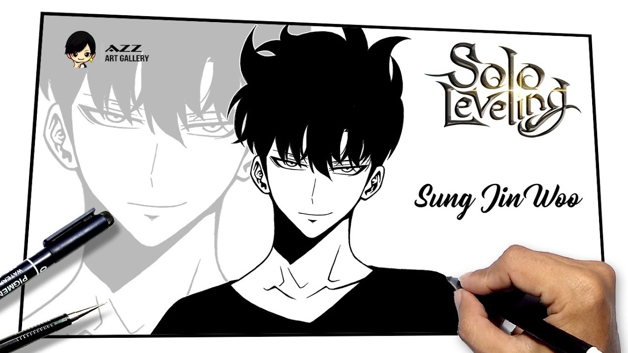 How To Draw Sung Jin Woo From Solo Leveling Youtube