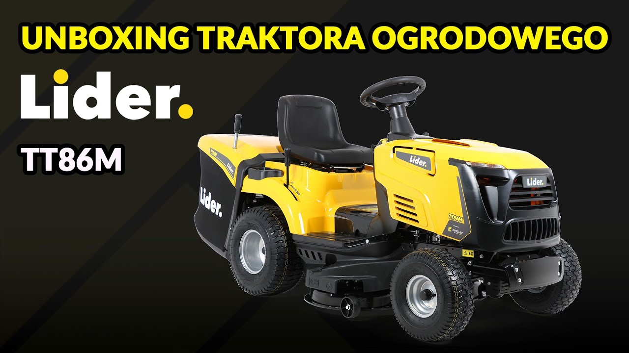 Unboxing traktora ogrodowego Lider TT86M - YouTube