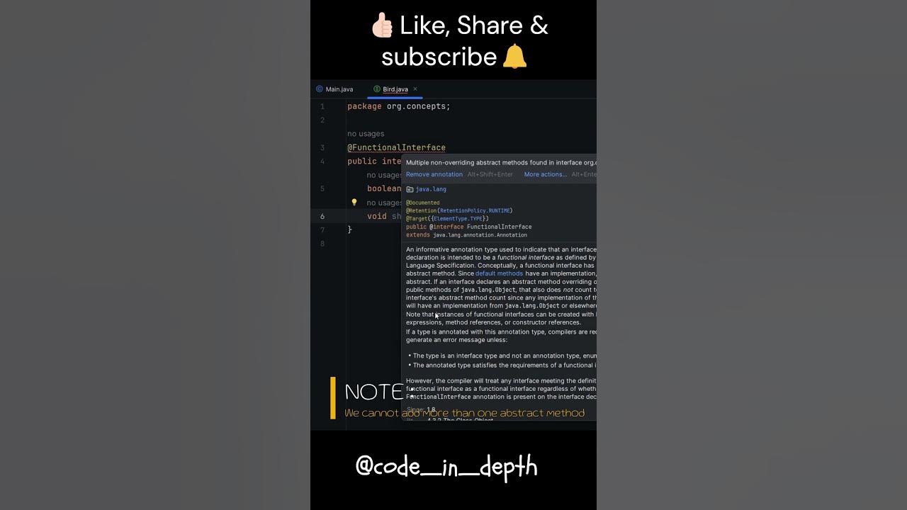 Functional Interface In Java Interview Coding Javacodinginterview