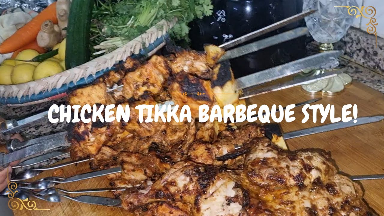 අලුත් විදිහට CHICKEN TIKKA BBQ STYLE l CHICKEN TIKKA Red Gravy Recipe l ...