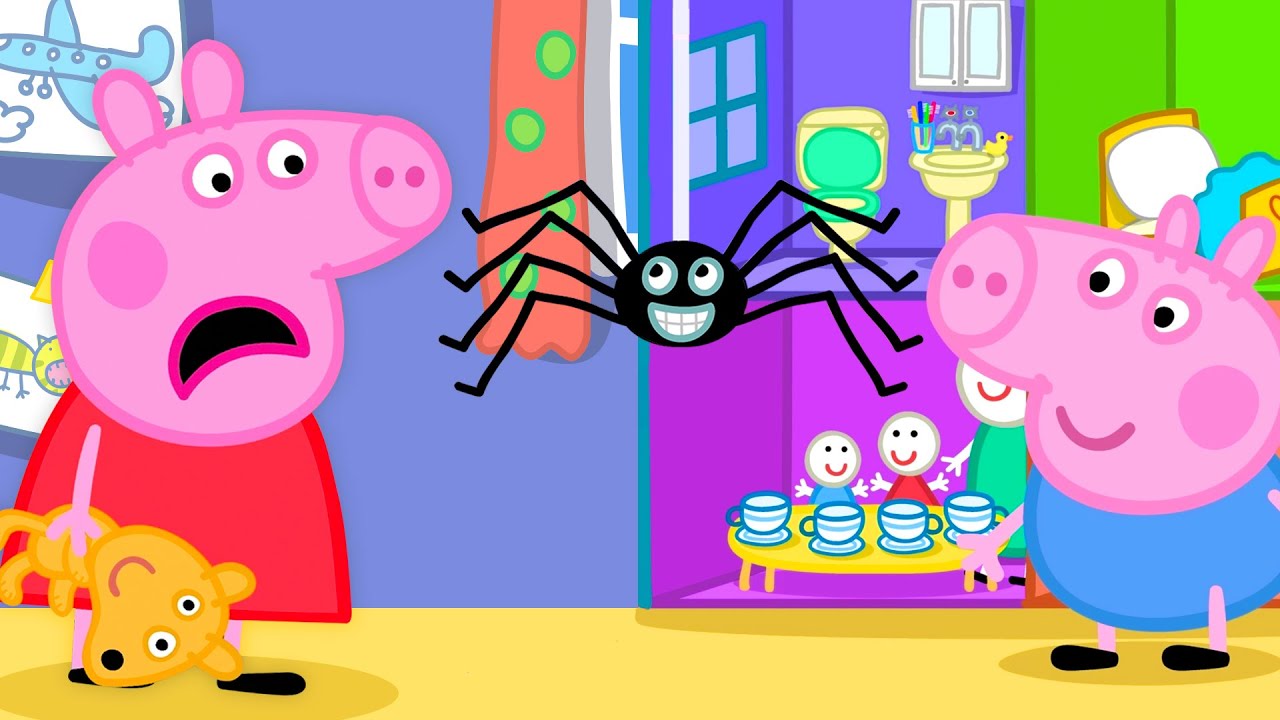 Peppa Pig And George Find A Spider | Kids TV And Stories - YouTube