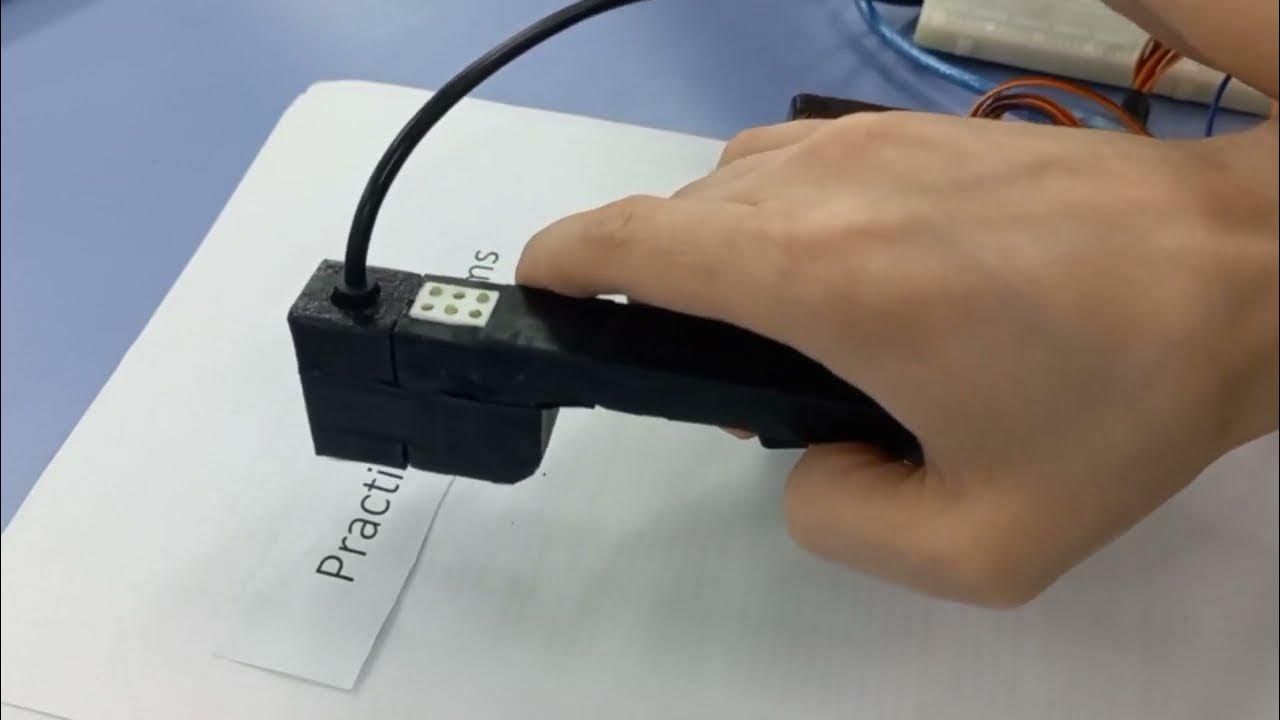 Text to braille converting device with OCR, printed on SLA and FDM - YouTube