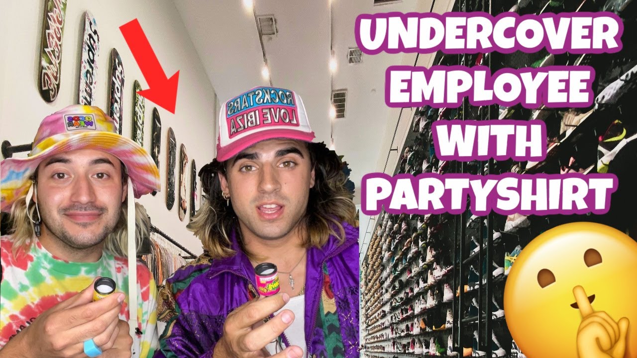 UNDERCOVER EMPLOYEE WITH PARTY SHIRT! - YouTube