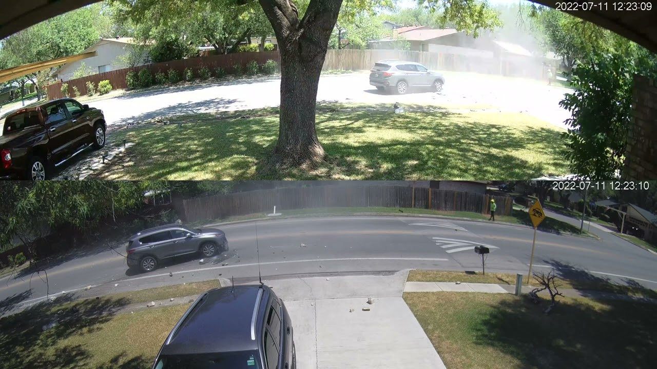 My neighbors stone mailbox was hit by a car - YouTube