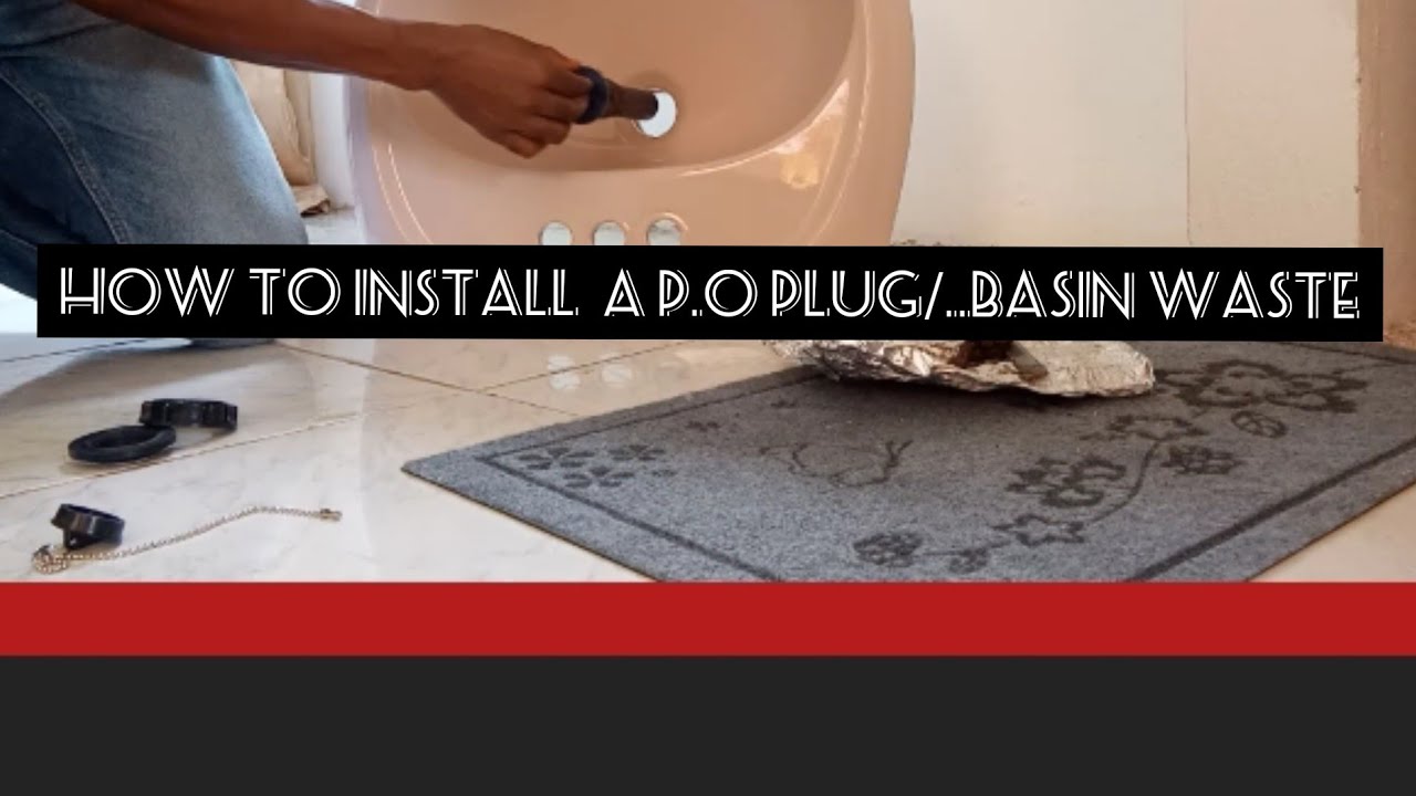 how to install p.o plug/basin waste - YouTube