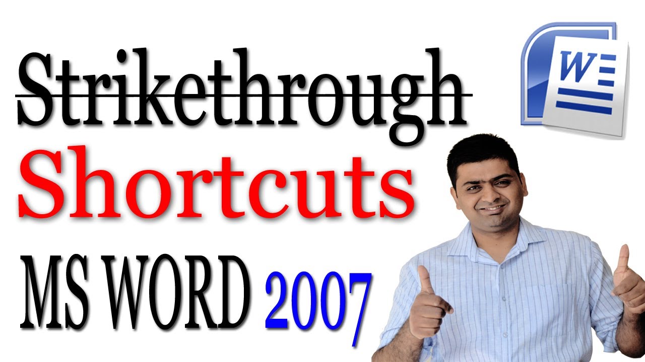 STRIKE THROUGH SHORTCUTS MS WORD ~ Shortcut Keys - YouTube