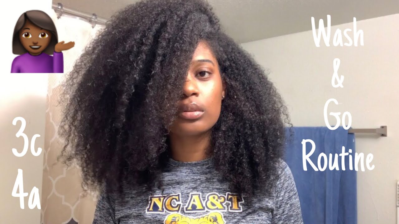 WASH & GO on long NATURAL hair (3c 4a) | Mikaela’s Space - YouTube