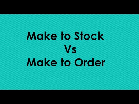 SAP PP Make to Stock Vs Make to Order