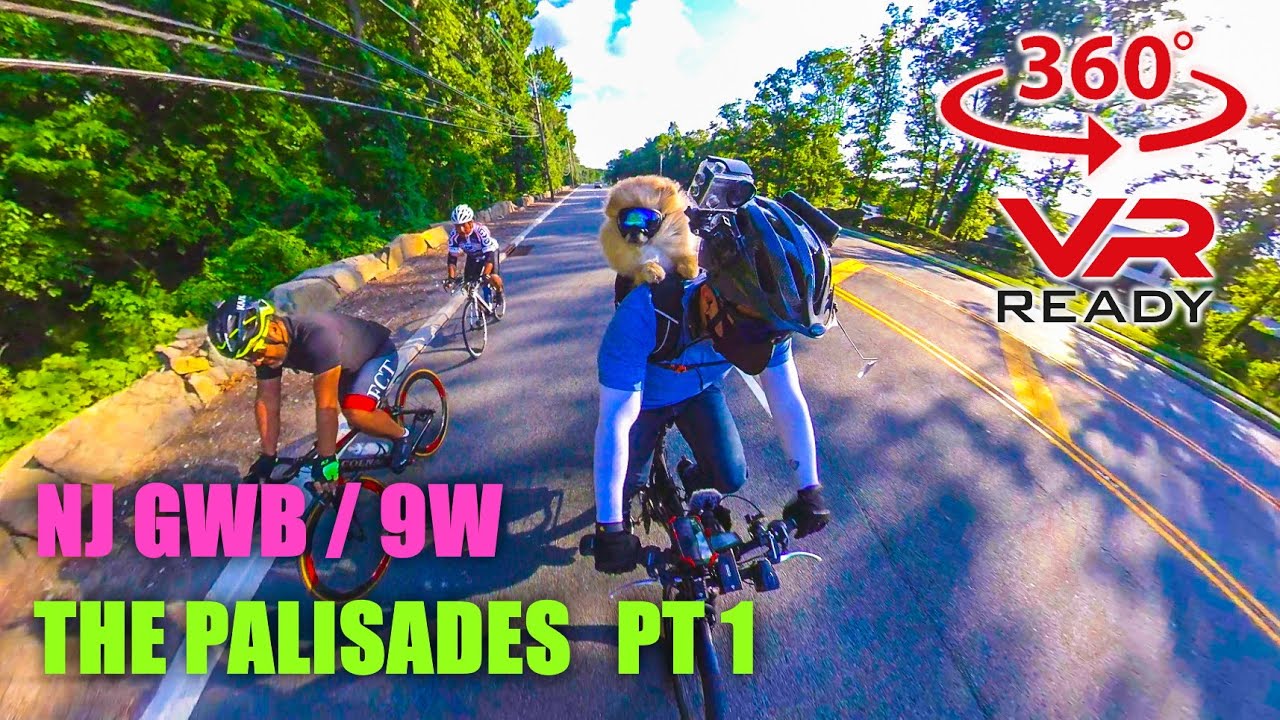 Cycling NJ VR 360° THE PALISADES GWB 9W Bike Route NJ Pt #1 | Biking ...