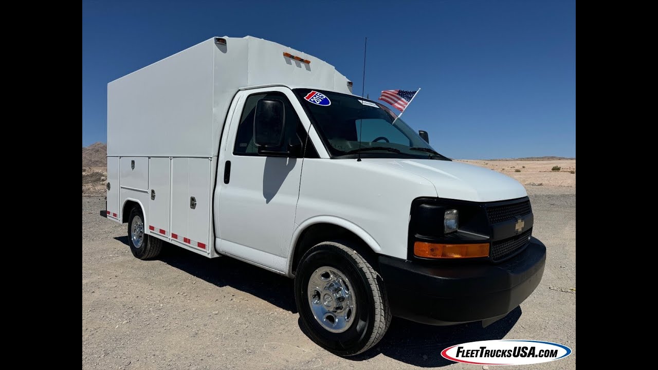 2015 CHEVY 3500 w/ 6'2" Walk-In KUV Utility Service Body ONLY 58k Miles ...
