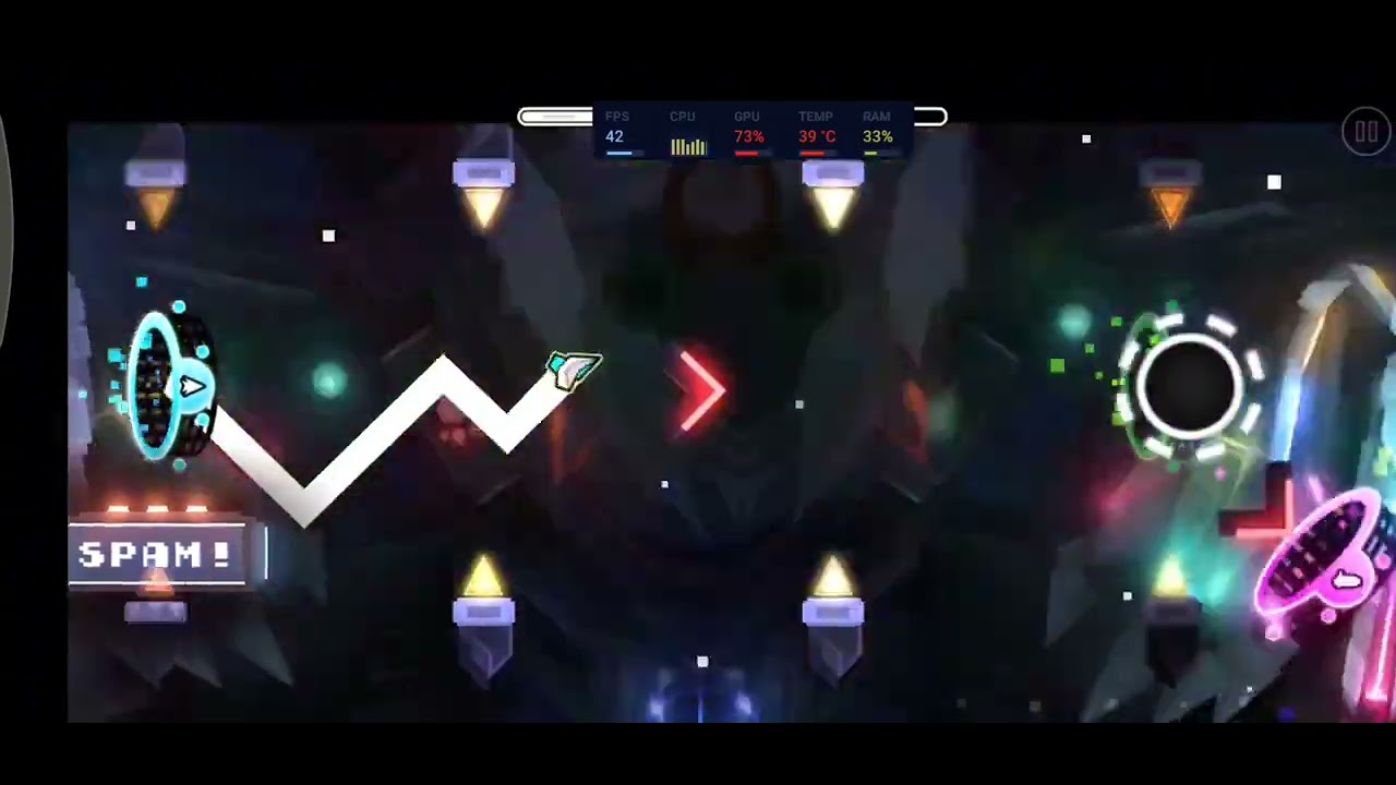 galaxy s10 rendimiento en Geometry Dash fps - YouTube