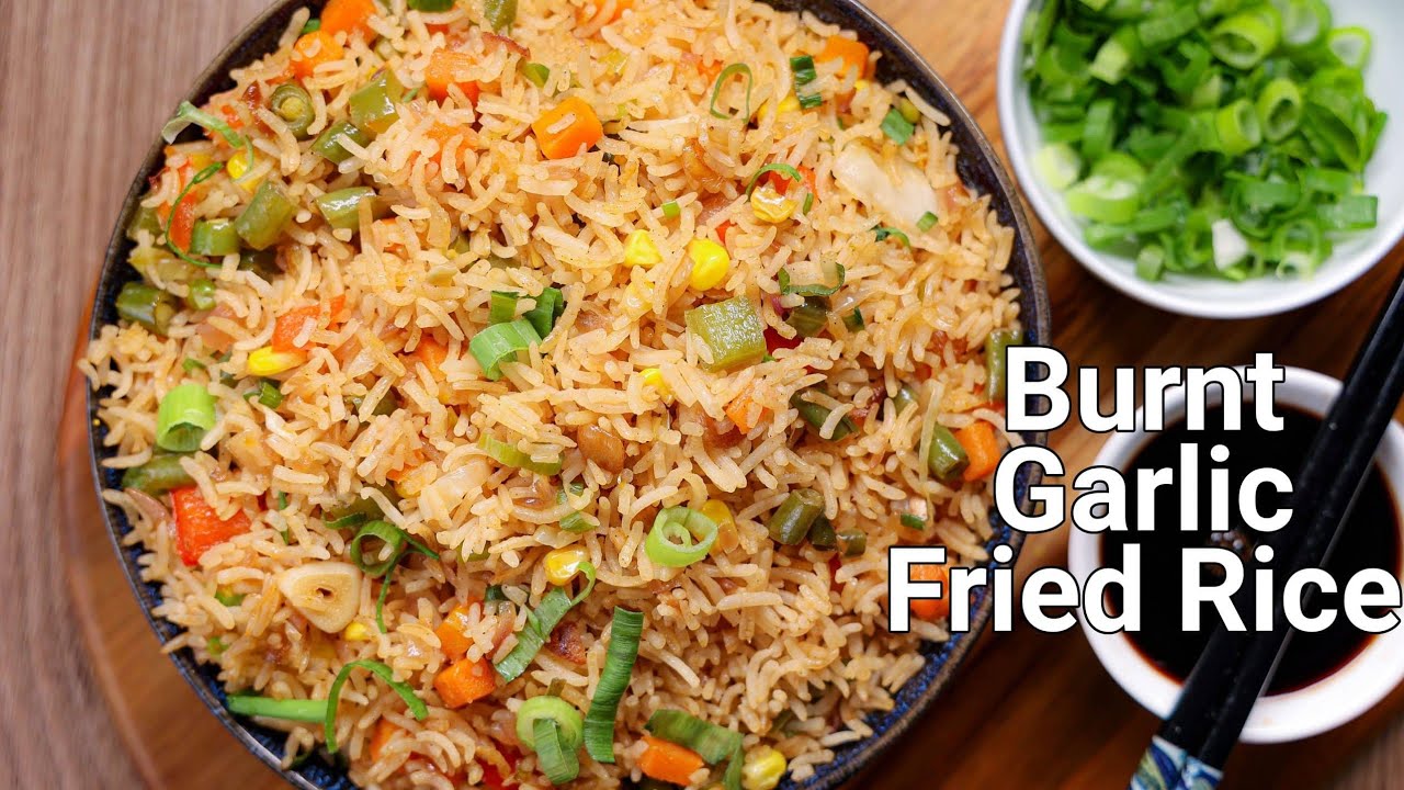 burnt garlic fried rice recipe | how to make burnt garlic rice ...