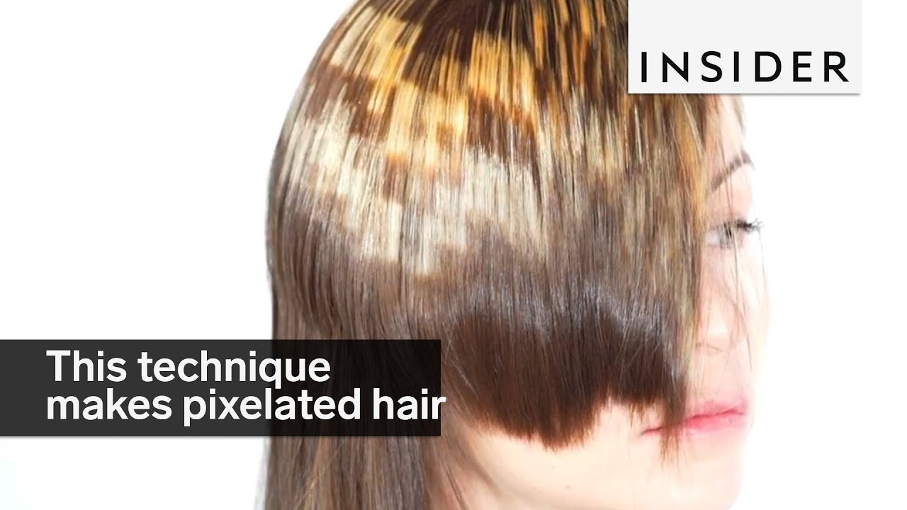 This coloring technique makes pixelated hair - YouTube