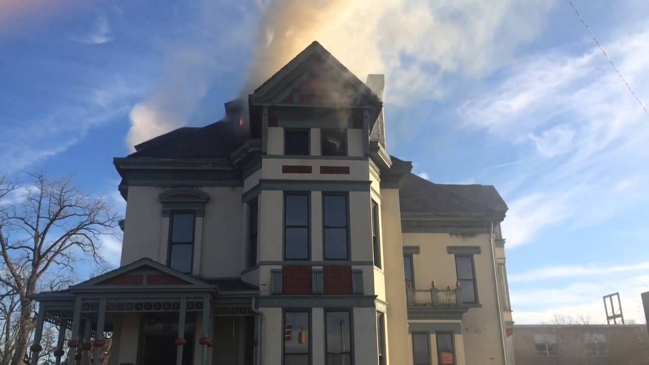 Fire damages Whaley Historic House Museum - YouTube