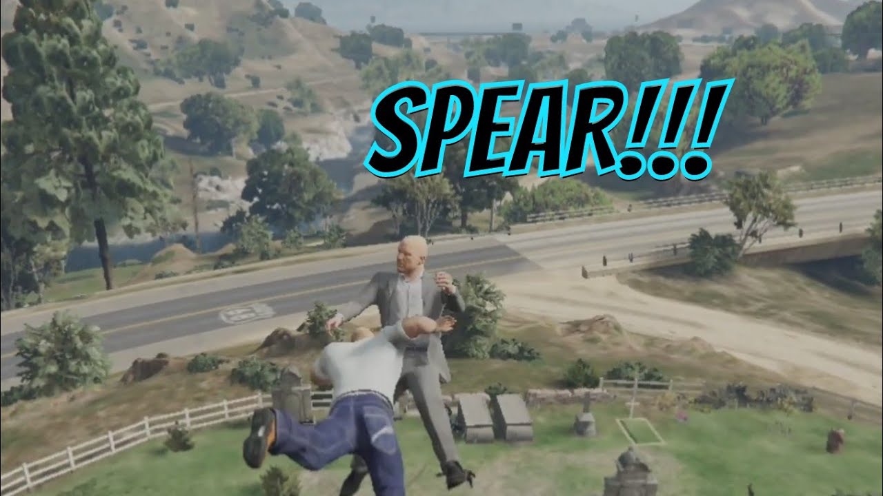 GTA 5 WWE Spears Compilation | GTA V WWE Moves | GTA V WWE Mod - YouTube