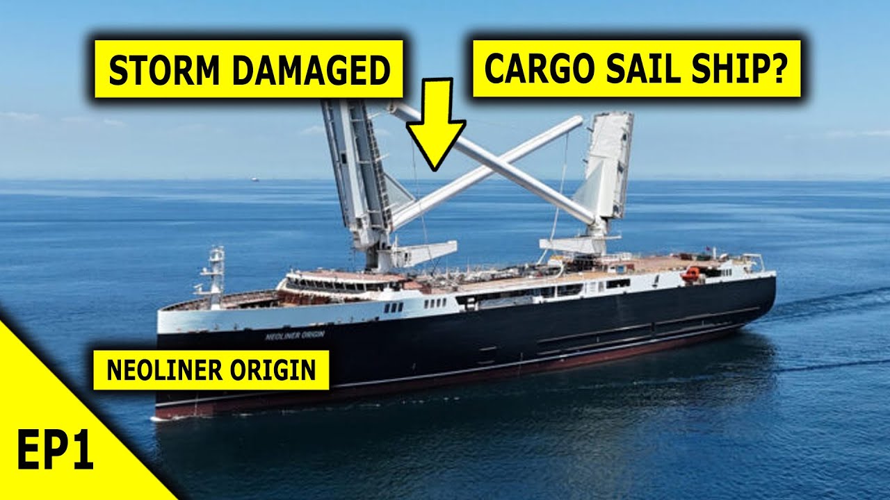 🚢 ⛵ Cargo Sail Ship Storm Damaged On Rough 1st Atlantic Crossing ⛵ ...