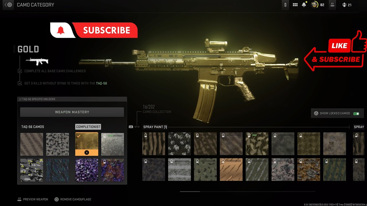 [MW2] im trying to unlock gold GUN on TAQ-56 #MW2 #modernwarfare2 # ...