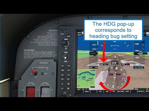 Garmin G1000: Heading Knob, Heading Bug and HDG Key - YouTube