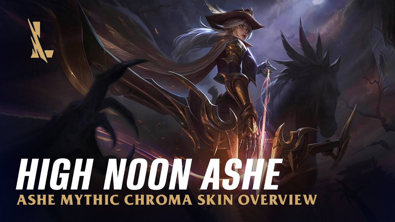 Wild Rift - High Noon Ashe Mythic Chroma Skin Overview - YouTube