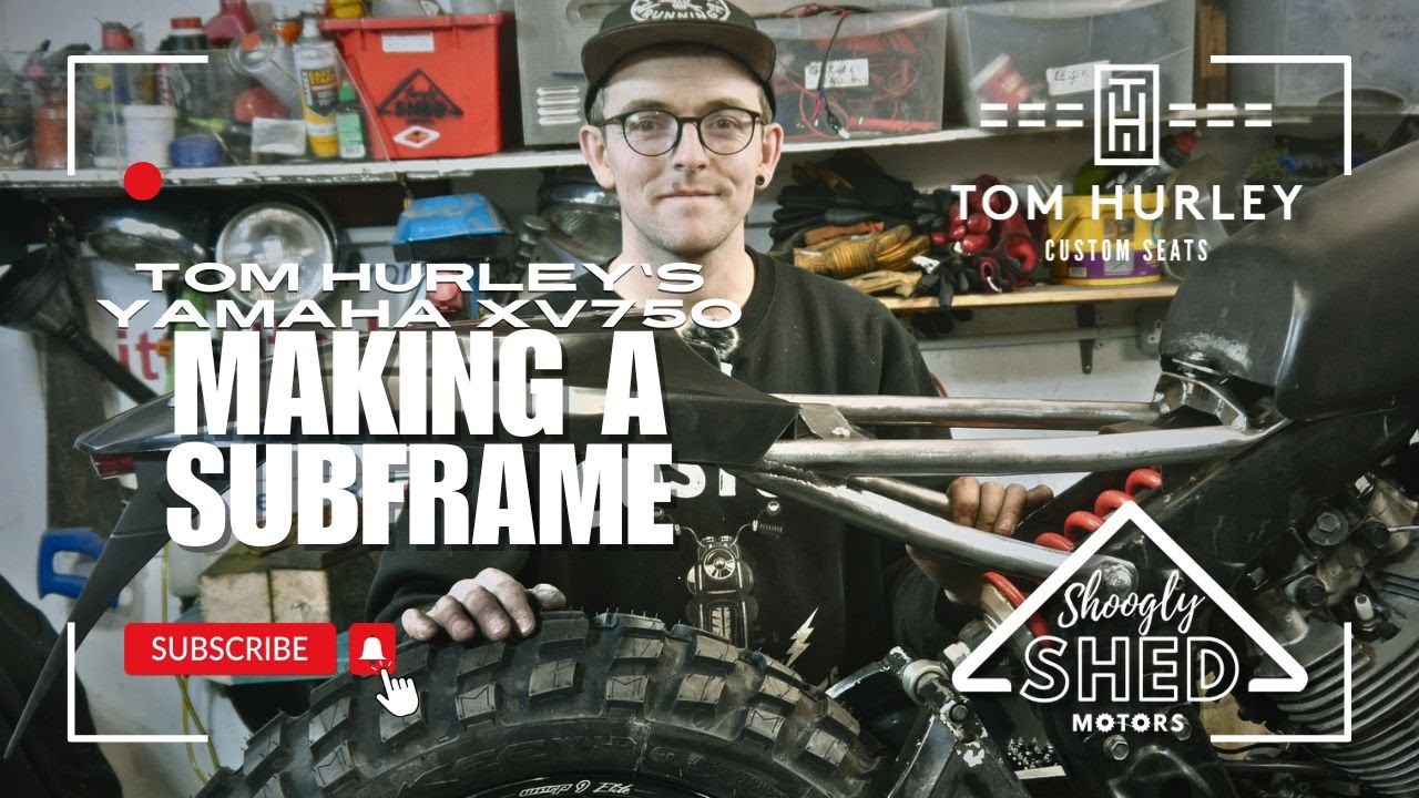 MAKING A MOTORCYCLE SUBFRAME - Yamaha XV750 Shoogly Shed Motors/Tom ...
