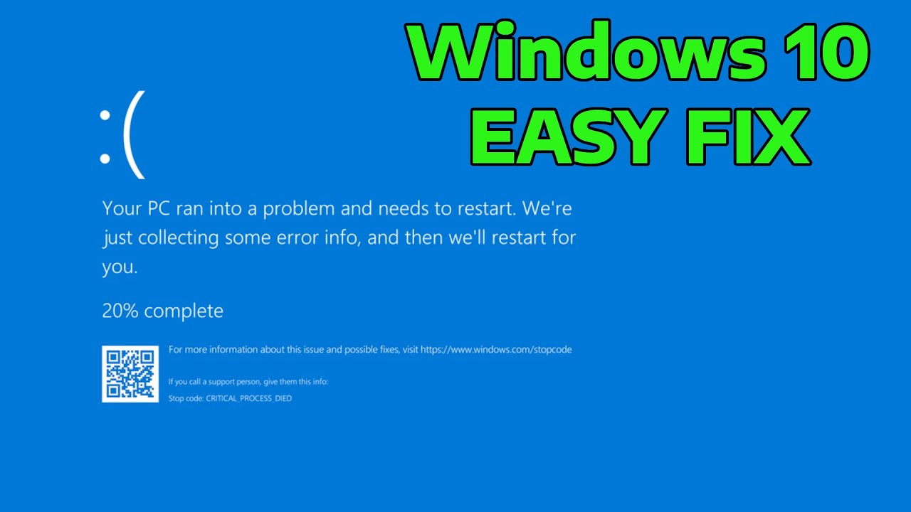 How To Fix Blue Screen of Death in Windows 10 - YouTube