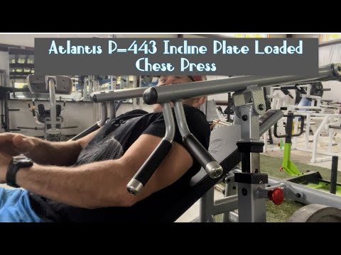 Atlantis P-443 Incline Plate Loaded Chest Press - YouTube