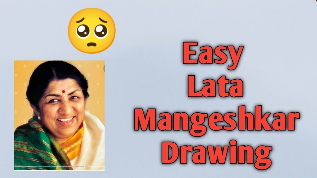 Easy Lata Mangeshkar Drawing | Lata Mangeshkar Tribute drawing | How to ...