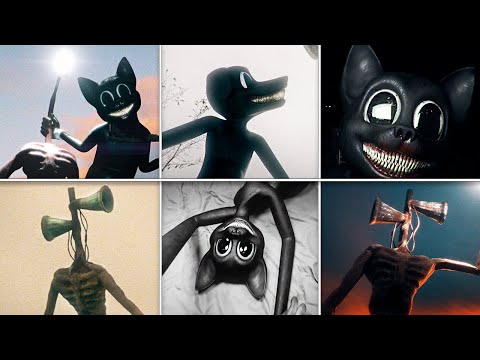 All Creatures caught ON CAMERA | Siren Head, Light Head, Cartoon Cat & Cartoon Dog