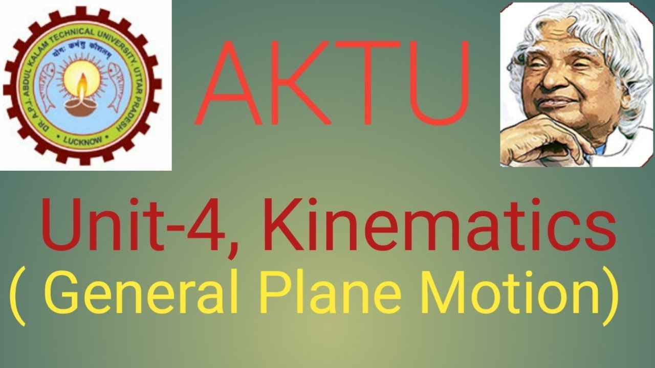 Lecture 9: General Plane Motion - YouTube