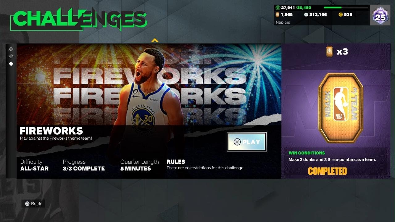 NBA 2K23 MyTEAM Skills Challenges - Fireworks Challenge - YouTube