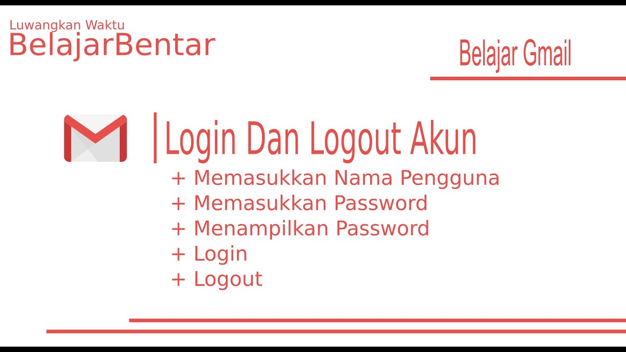 02. Belajar Gmail Masuk/Login dan Keluar/Logout Akun - YouTube