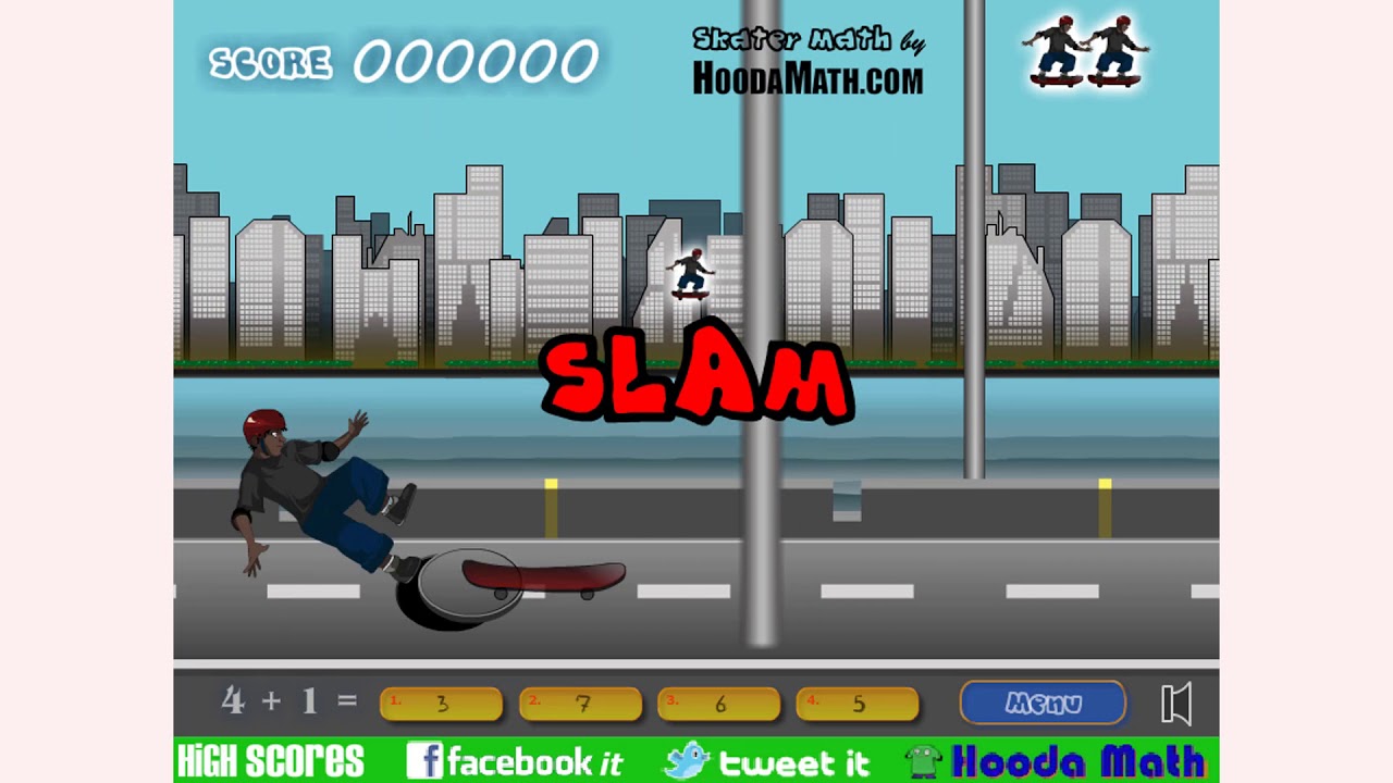 How to play Skater Math game | Free online games | MantiGames.com - YouTube
