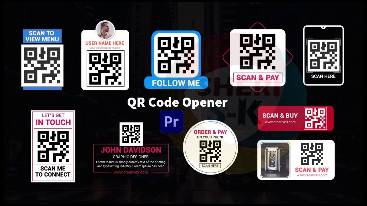 QR Code Opener Templates For Premiere Pro |Sheri Sk| |QR Code Opener ...