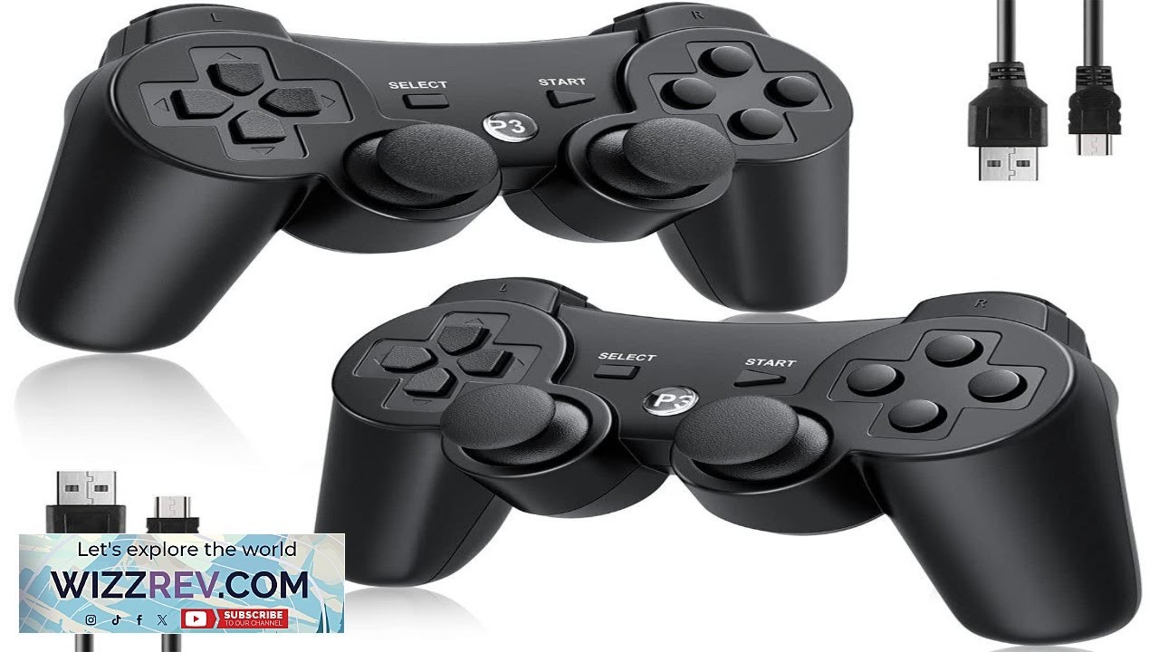 OKHAHA Controller 2 Pack for PS3 Wireless Controller for Sony Playstation 3 Review - YouTube